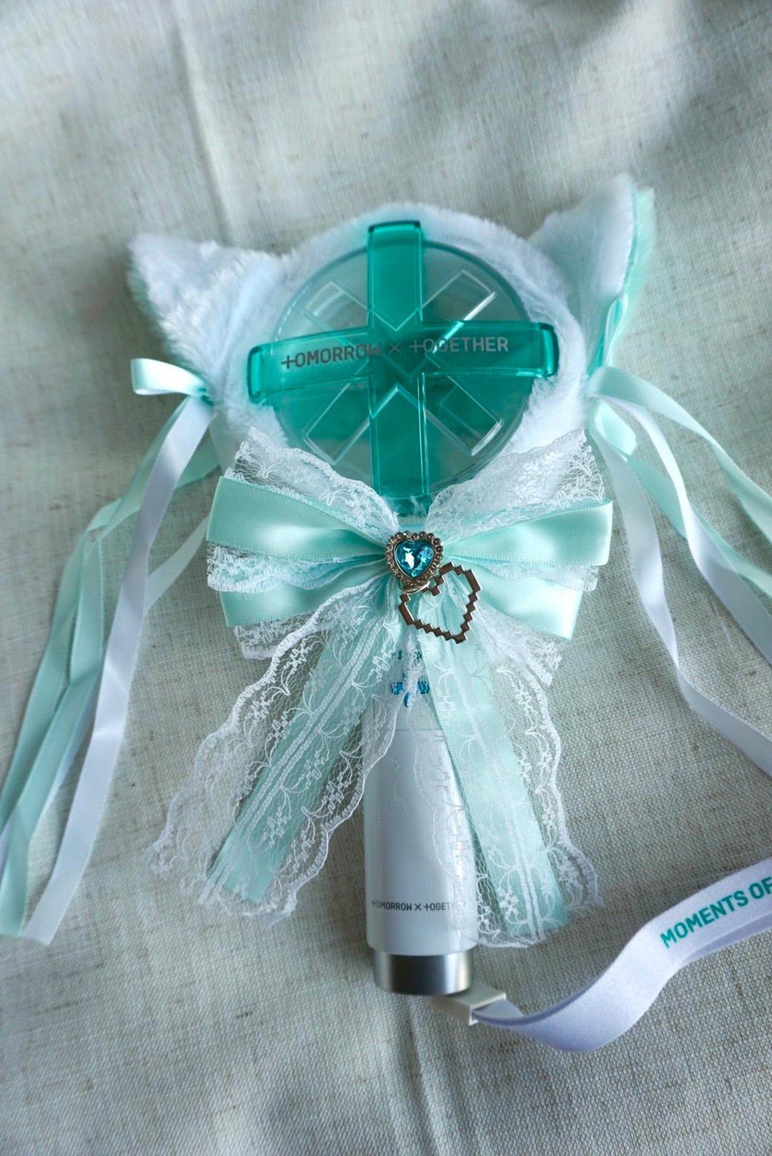 TXT Moabong Ver.1/2 Light Stick Cover | Ribbon Bow Decor | Kpop Concert ...