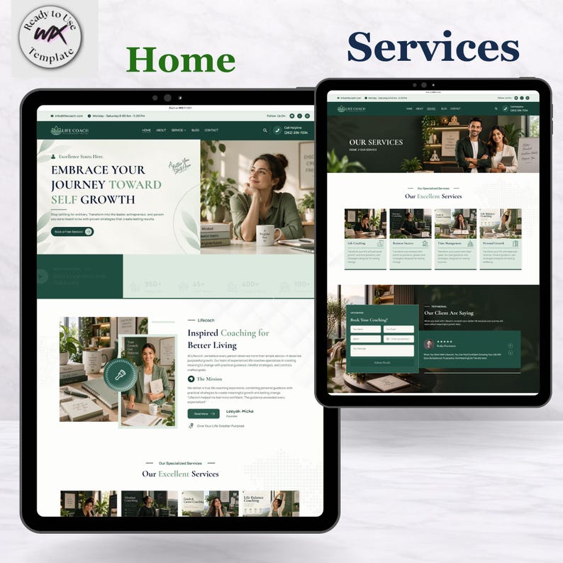 Coaching Website Template for Wix Studio | Life Coach Website | Drag ...