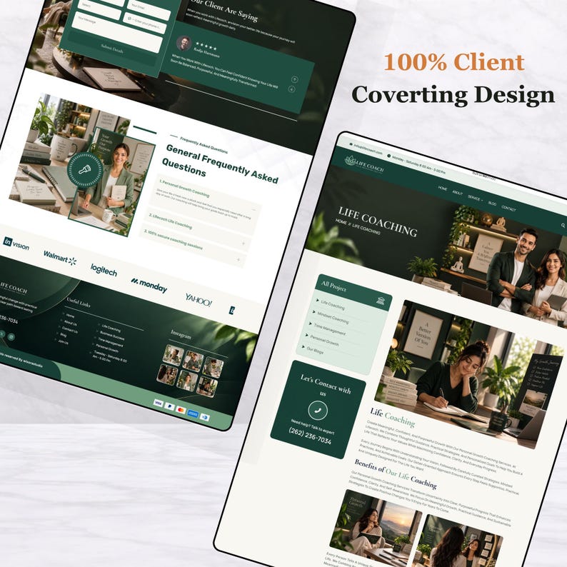 Coaching Website Template for Wix Studio | Life Coach Website | Drag ...