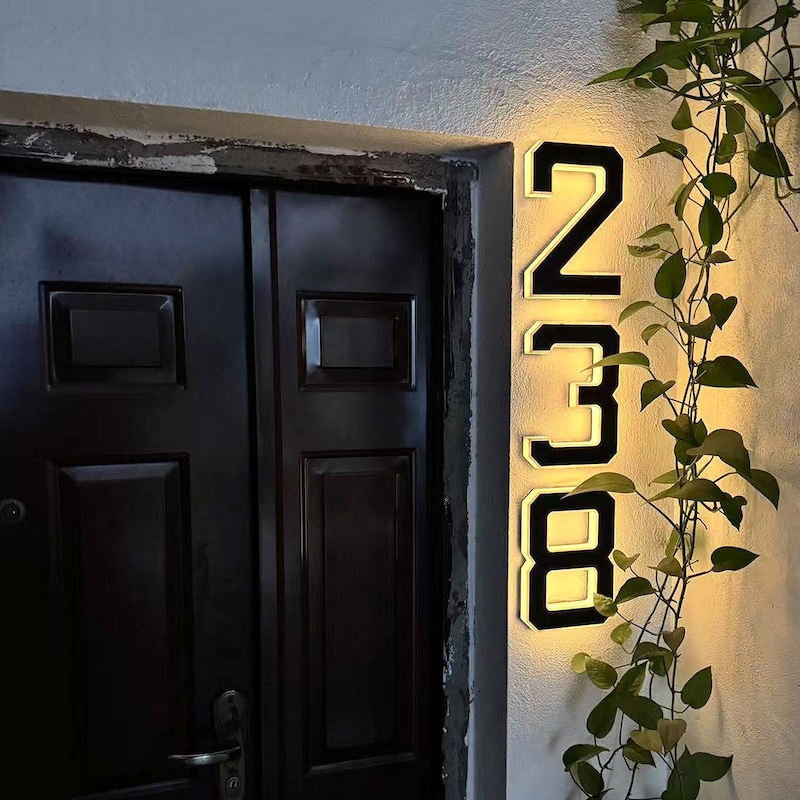 Solar Outside Home Number - Etsy