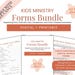Kids Ministry Forms Bundle | Editable Volunteer, Safety & Medication ...