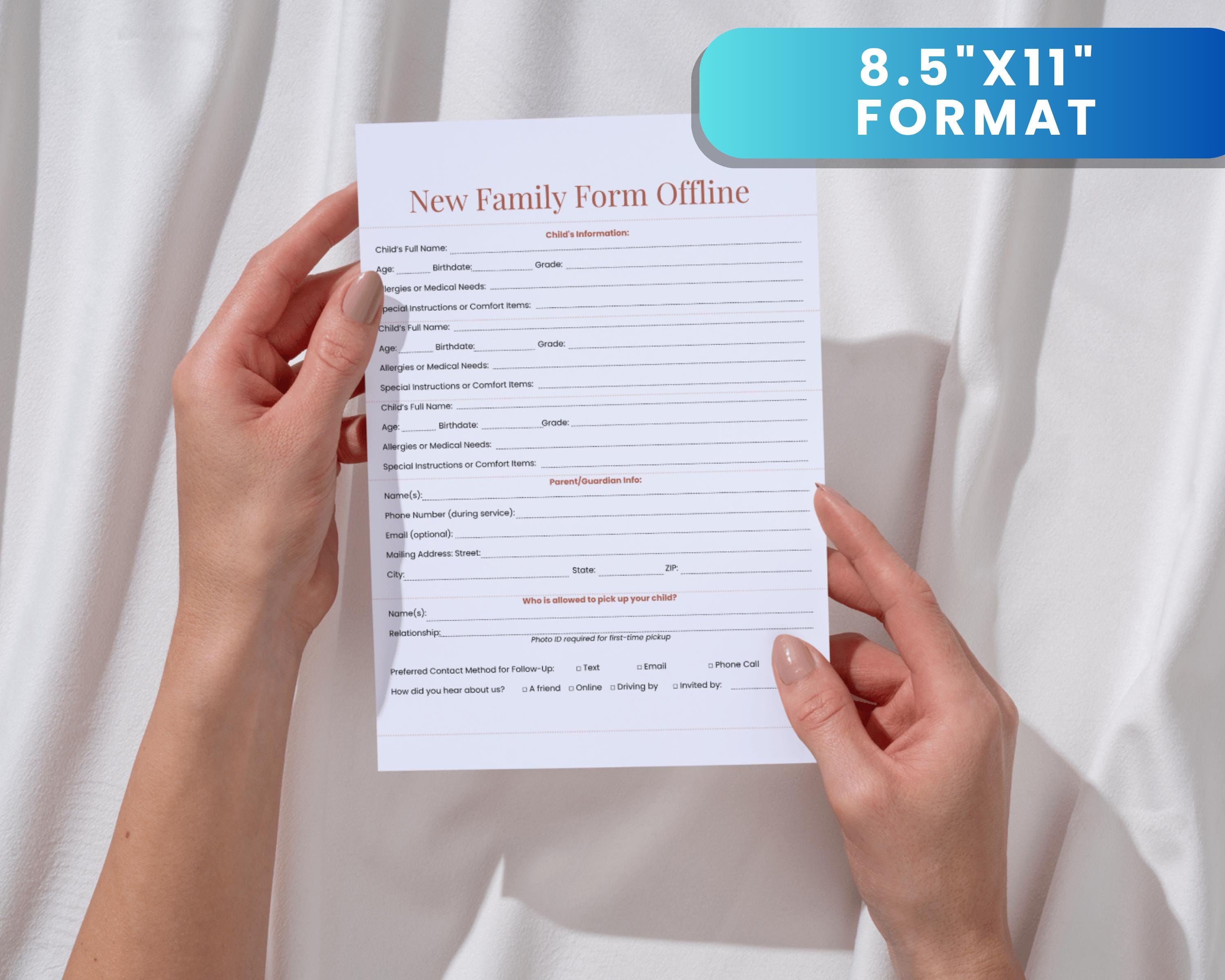 Kids Ministry Forms Bundle | Editable Volunteer, Safety & Medication ...