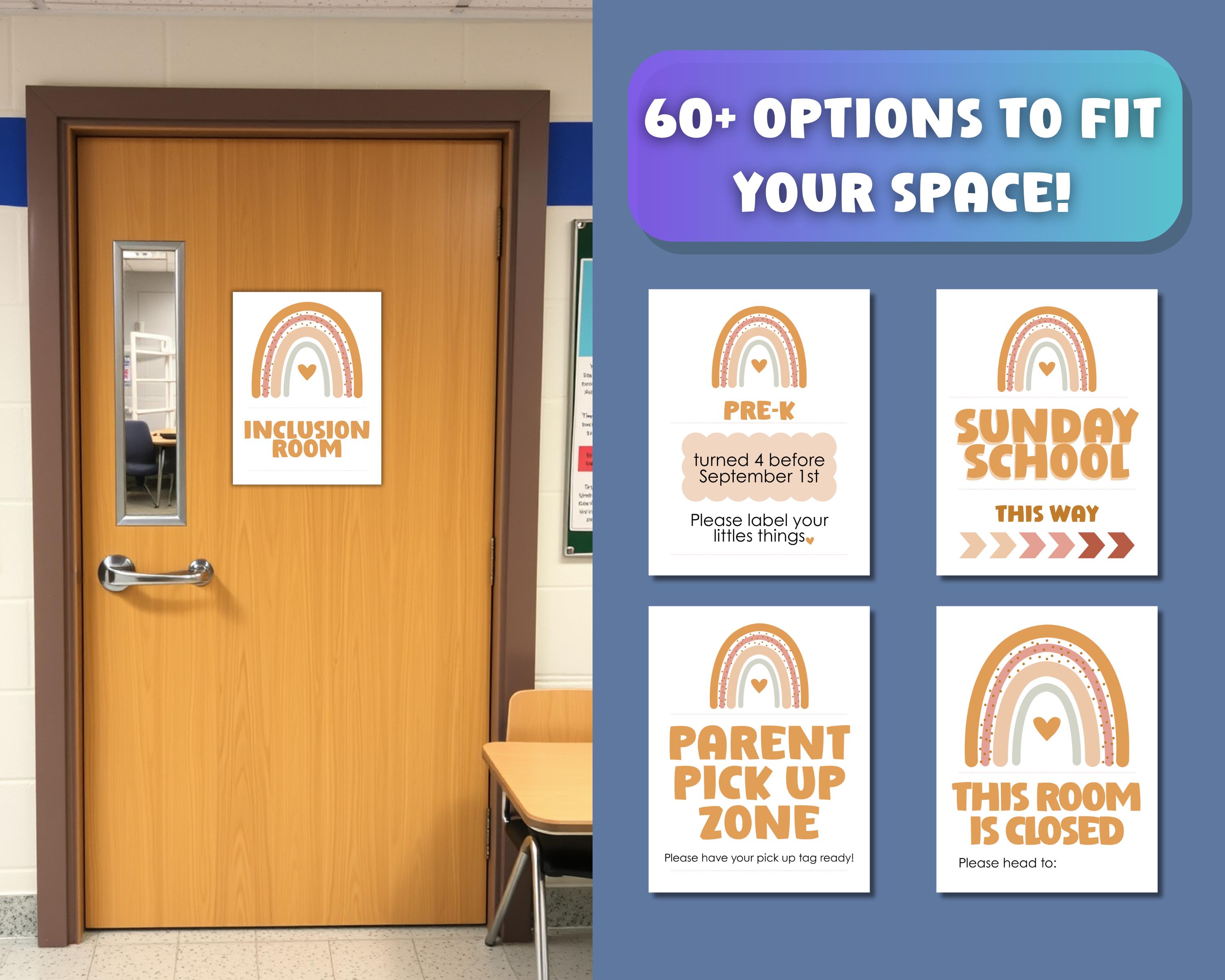Kids Ministry Classroom Sign Pack – 64 Editable Canva Church Signs ...