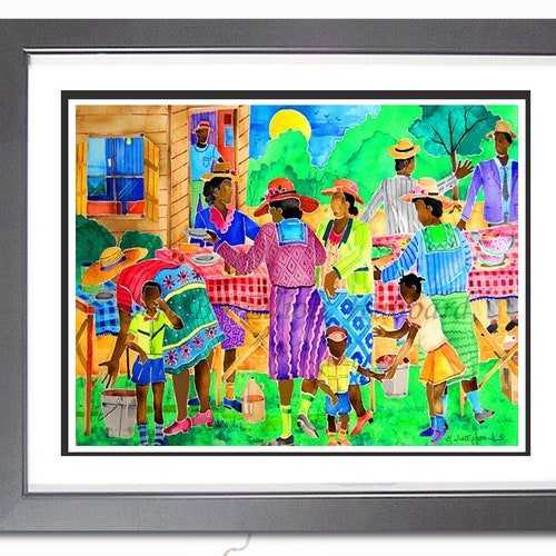 Afternoon Together African American Art Black Art Family - Etsy