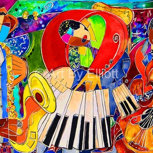 My House Band Canvas Wall Art, Music Art, Large Art Canvas, New Orleans ...