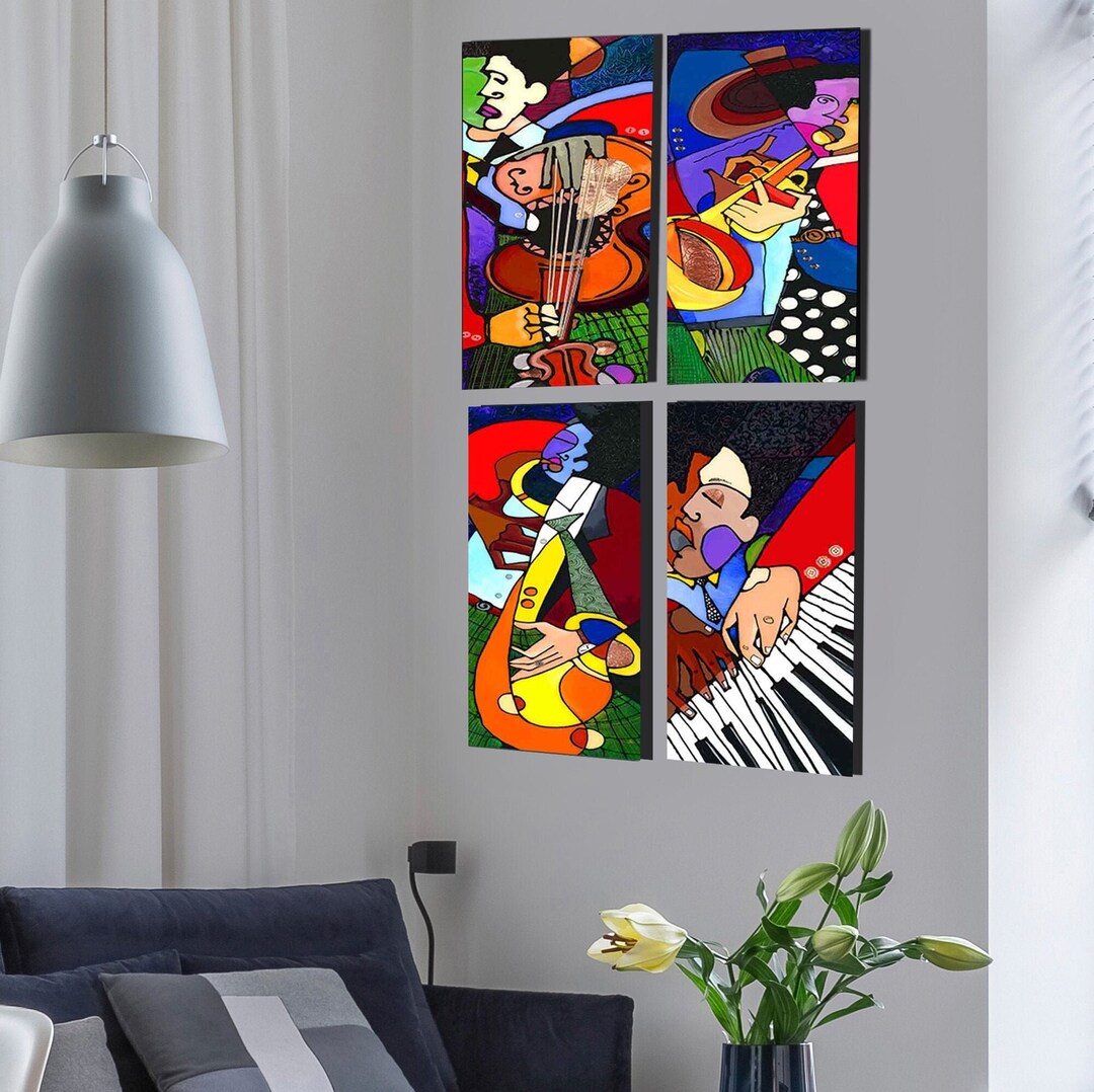 Jazz Canvas Wall Art Set New Orleans Jazz Art Home Decor - Etsy