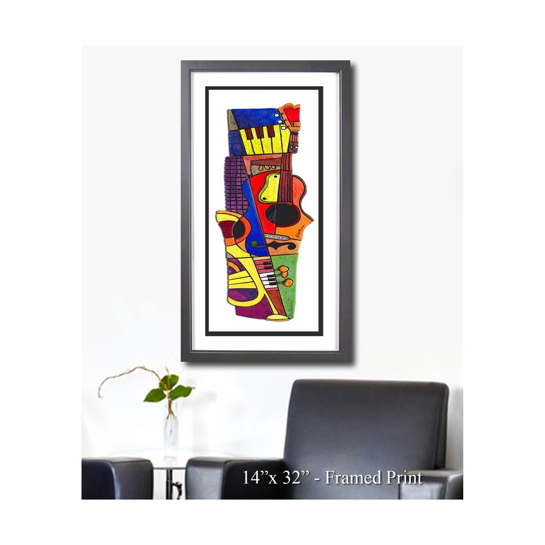 Jazz Conjunction Music Art Painting, Contemporary Jazz Art Print, New ...