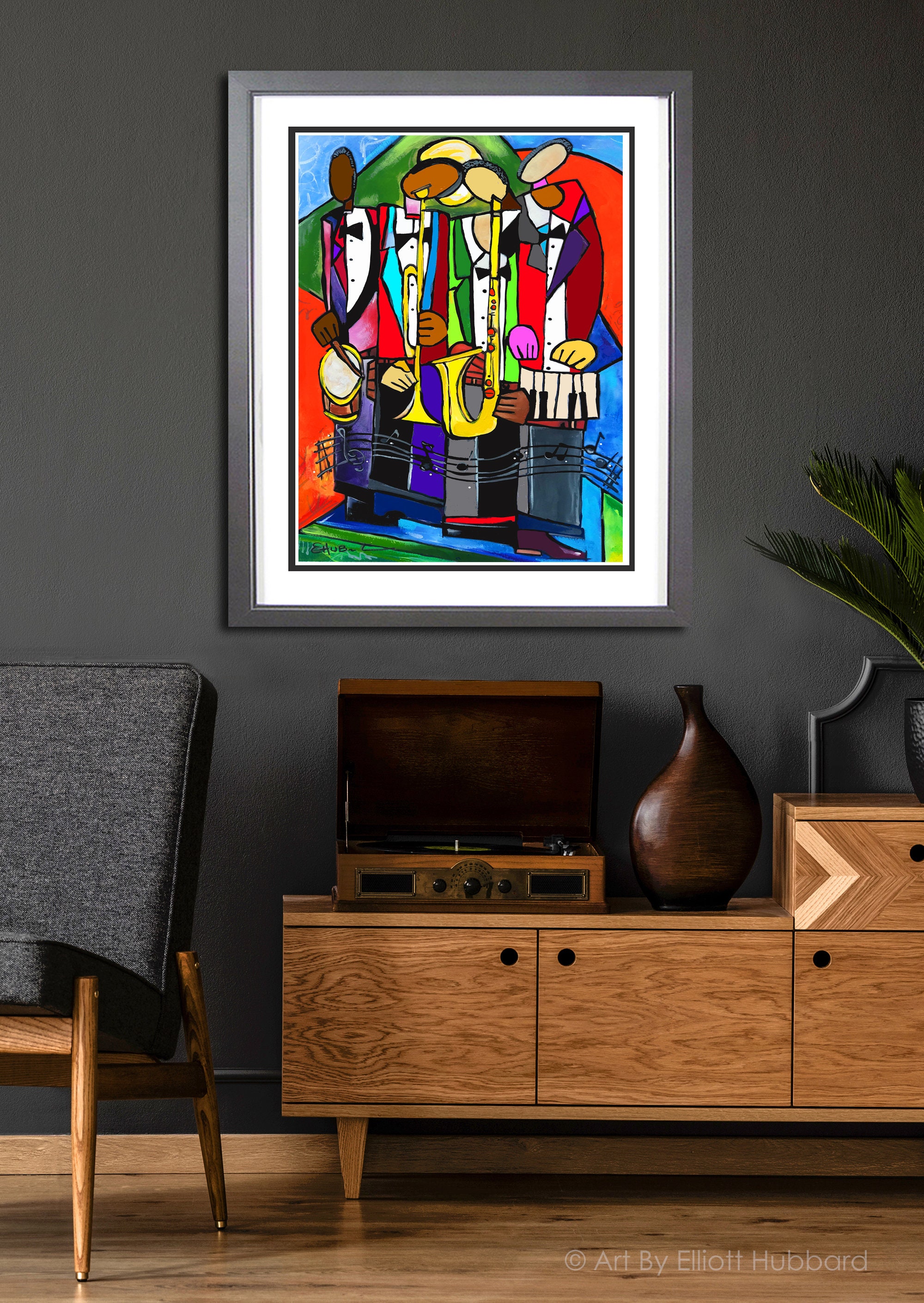 House Band Music Art Painting New Orleans Jazz Art African | Etsy