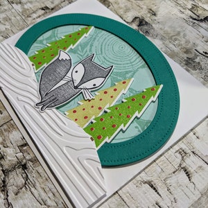 Winter Fox Handmade Holiday Card With a Winter Fox and Winter Scene - Etsy