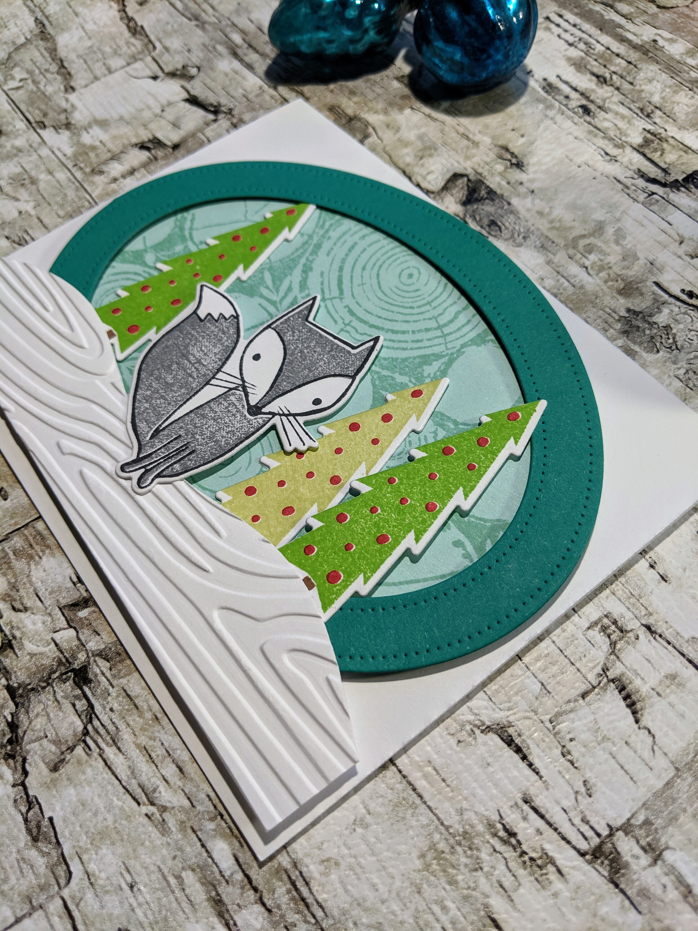 Winter Fox Handmade Holiday Card With a Winter Fox and Winter Scene - Etsy