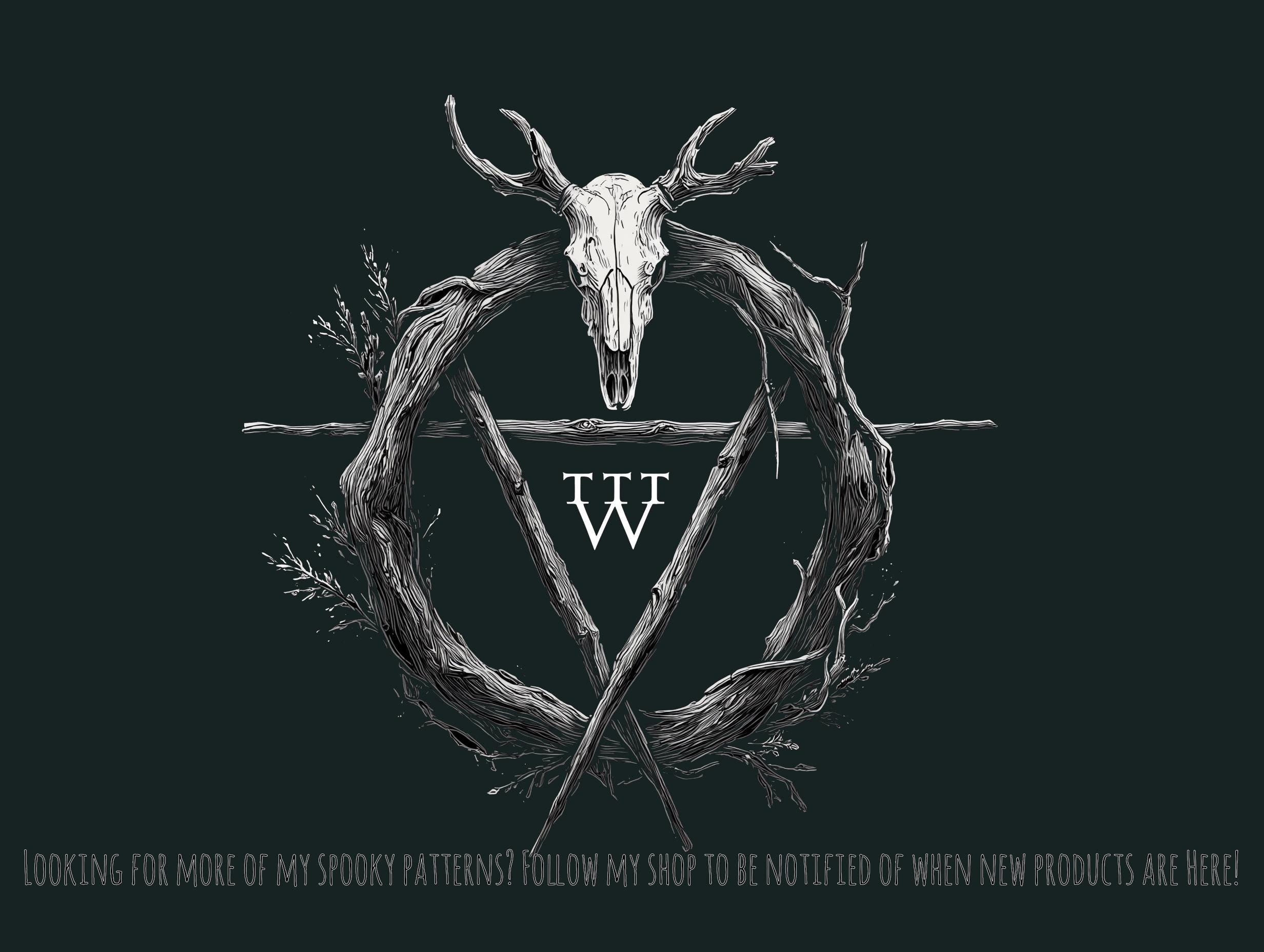 Gothic Skeleton Nun Cross Stitch Pattern: Dark Horror Embroidery (PDF ...