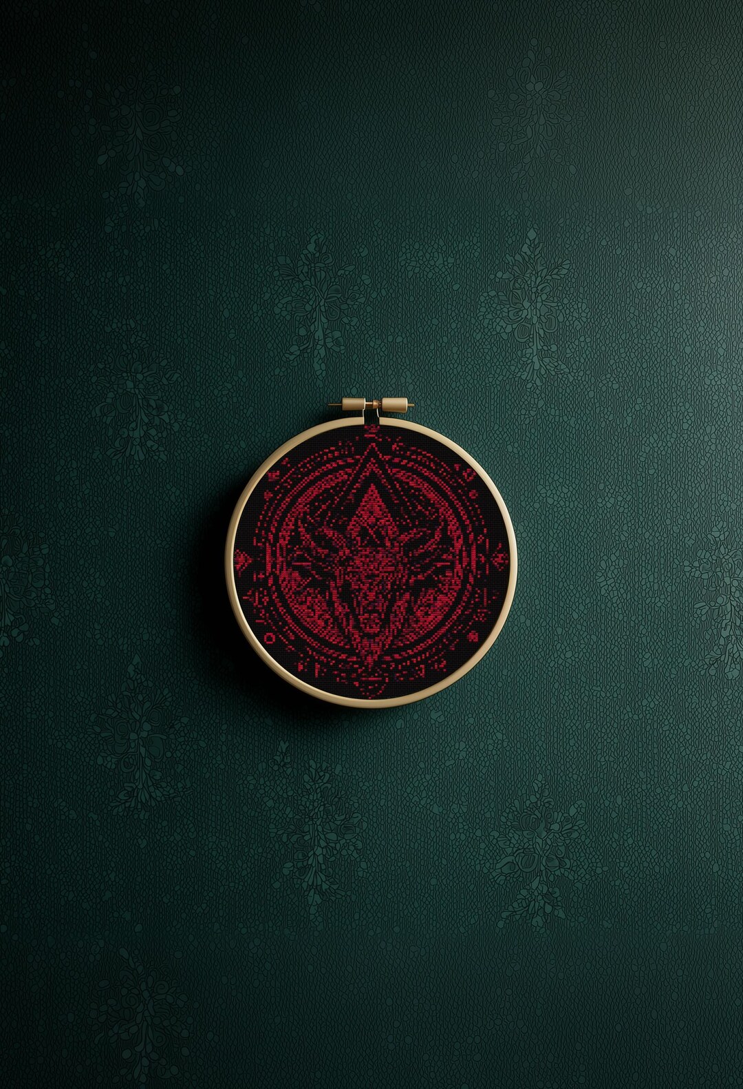 Demonic Sigil Cross Stitch Pattern – Dark Gothic Embroidery PDF, Occult ...