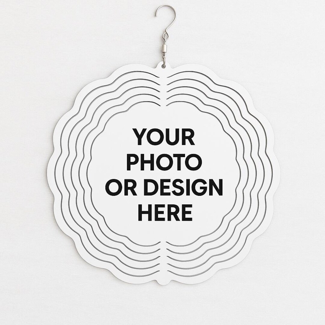 Custom Photo Wind Spinner – Personalized Sublimation Metal Garden Porch ...