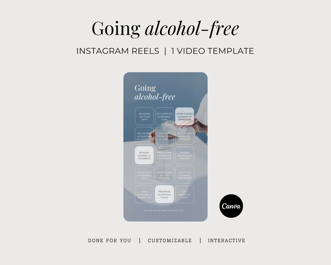 Going Alcohol-free Instagram Reel, Liver Detox Customizable Social ...