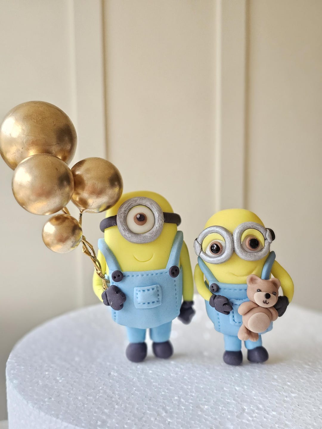 Minions Sugar Paste Figures, Handmade Cake Toppers, Minions Birthday ...