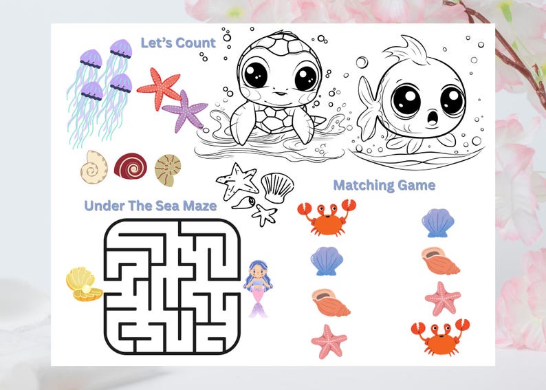 Printable Party Bundle Under the Sea Mermaid | Invitation, Banner ...