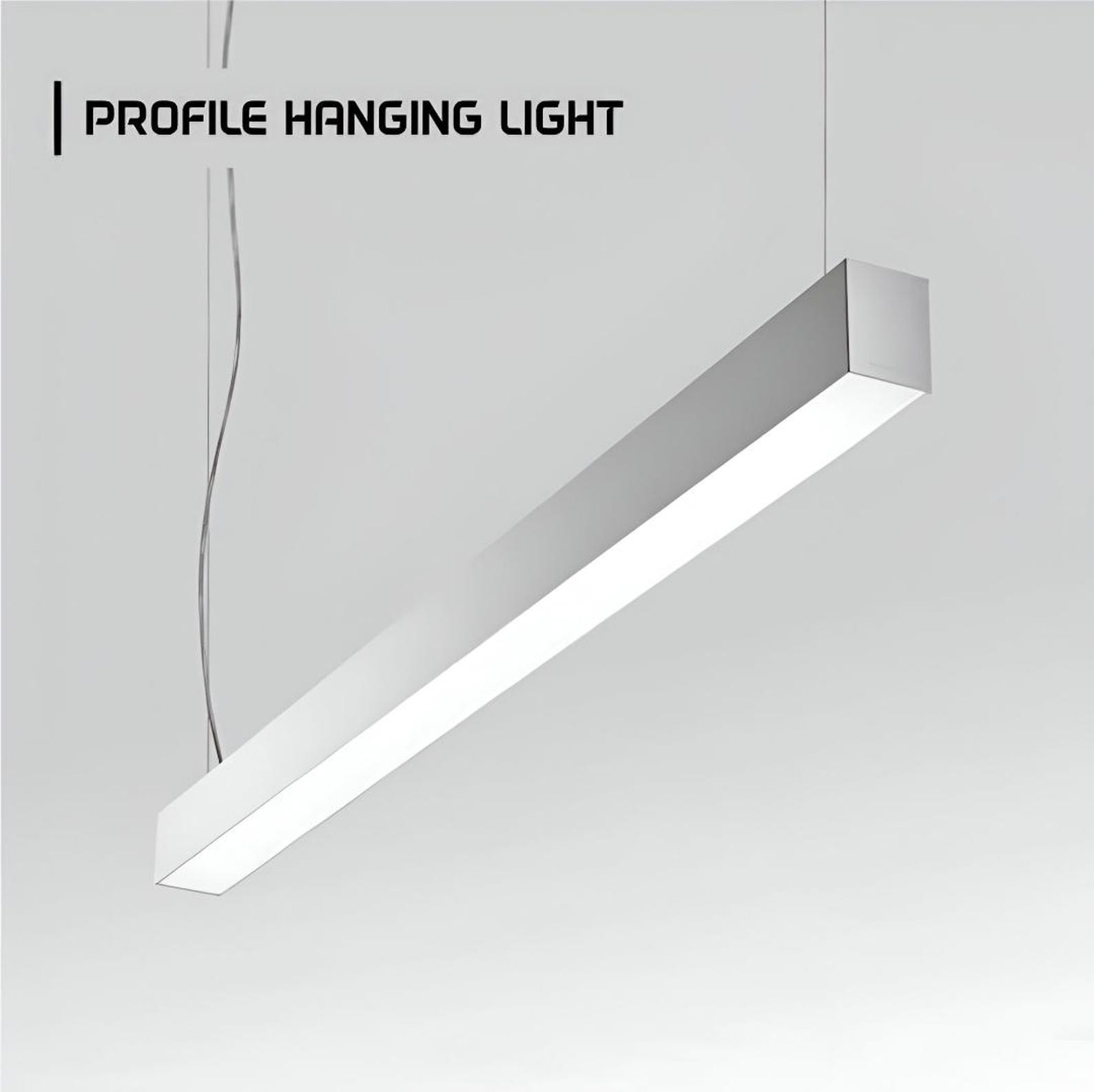 Slim Linear LED Pendant Light – Modern Black Hanging Fixture - Etsy