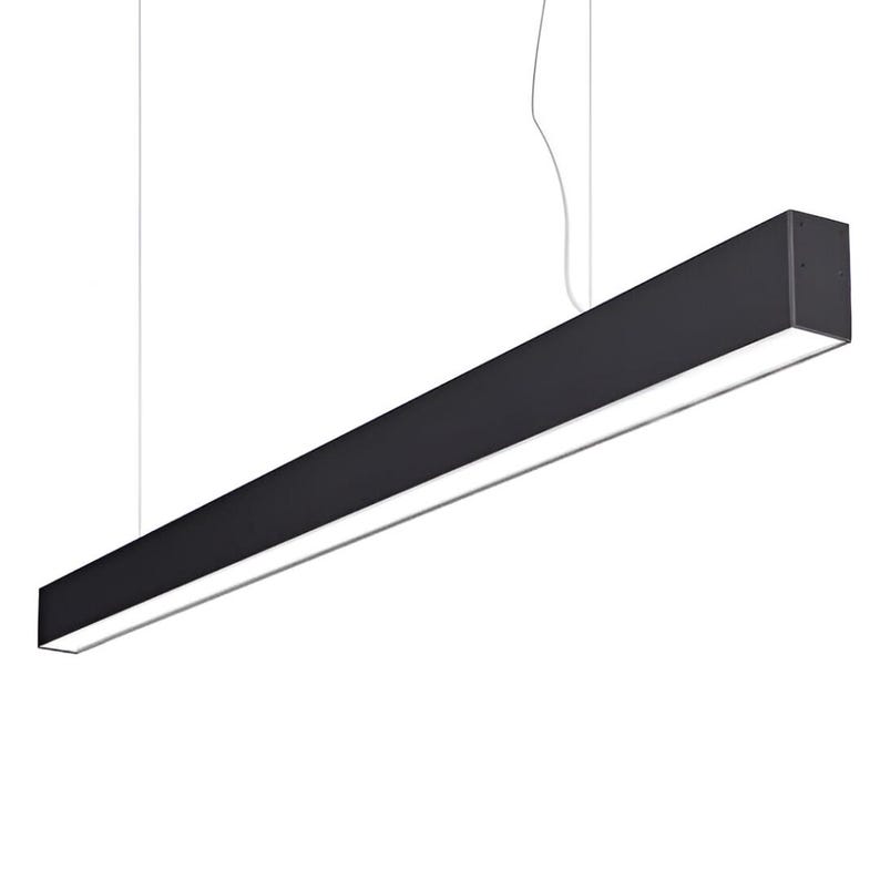 Slim Linear LED Pendant Light – Modern Black Hanging Fixture - Etsy