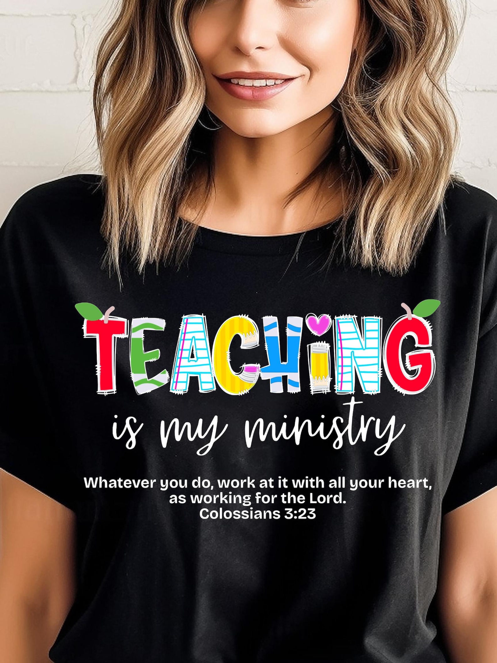 Teaching is My Ministry Teacher Bible Verse Christian PNG Digital File ...
