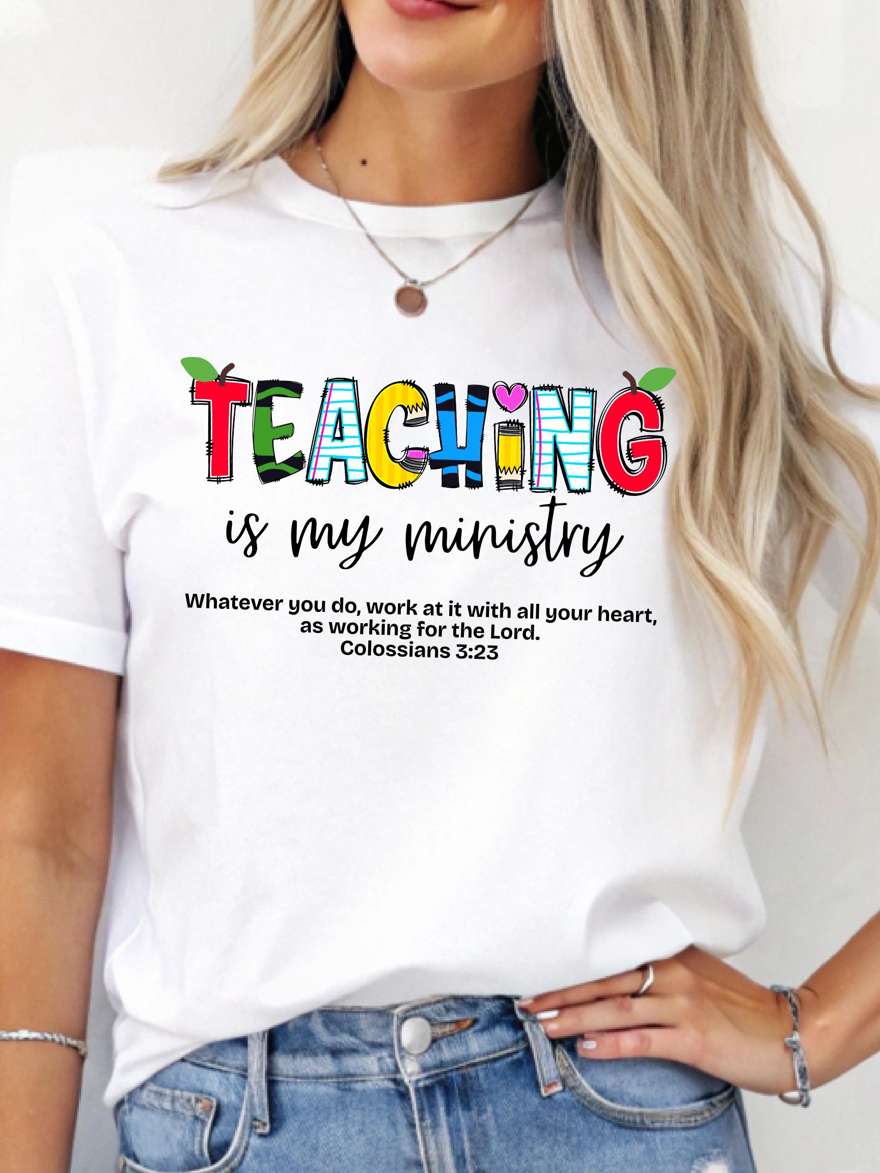 Teaching is My Ministry Teacher Bible Verse Christian PNG Digital File ...