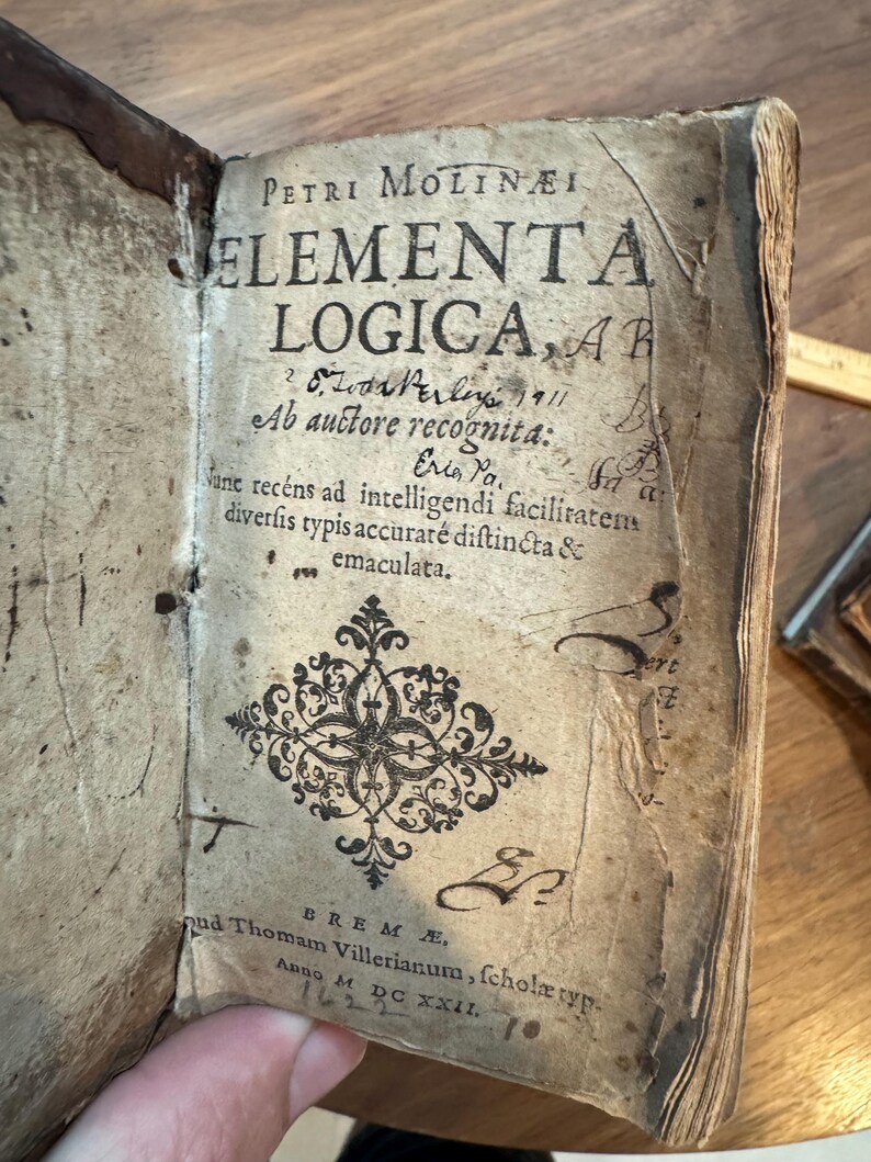 Antique Book 1600's "elementa Logica" - Etsy