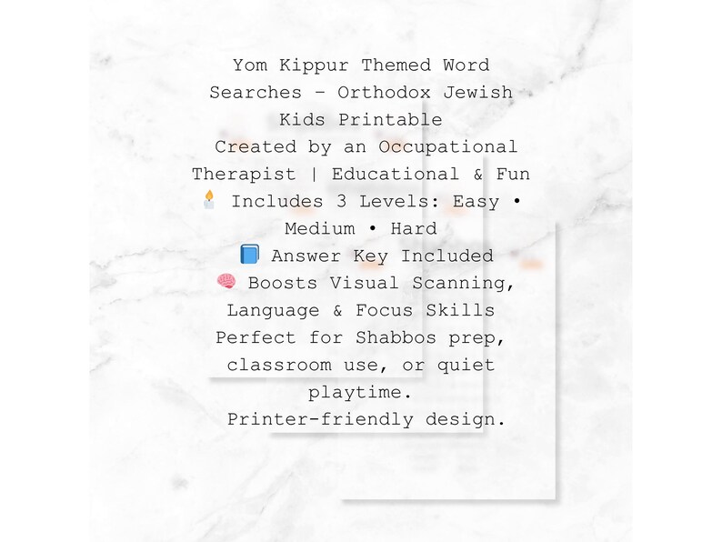 Yom Kippur Word Search Puzzle: Jewish Holiday Printable Activity (PDF ...