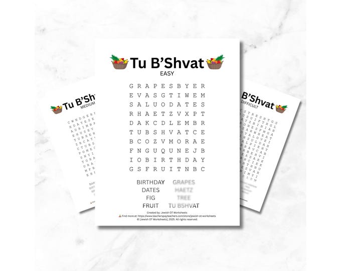 Printable Seven Species Finger Puppets, Instant Download, Shivat ...