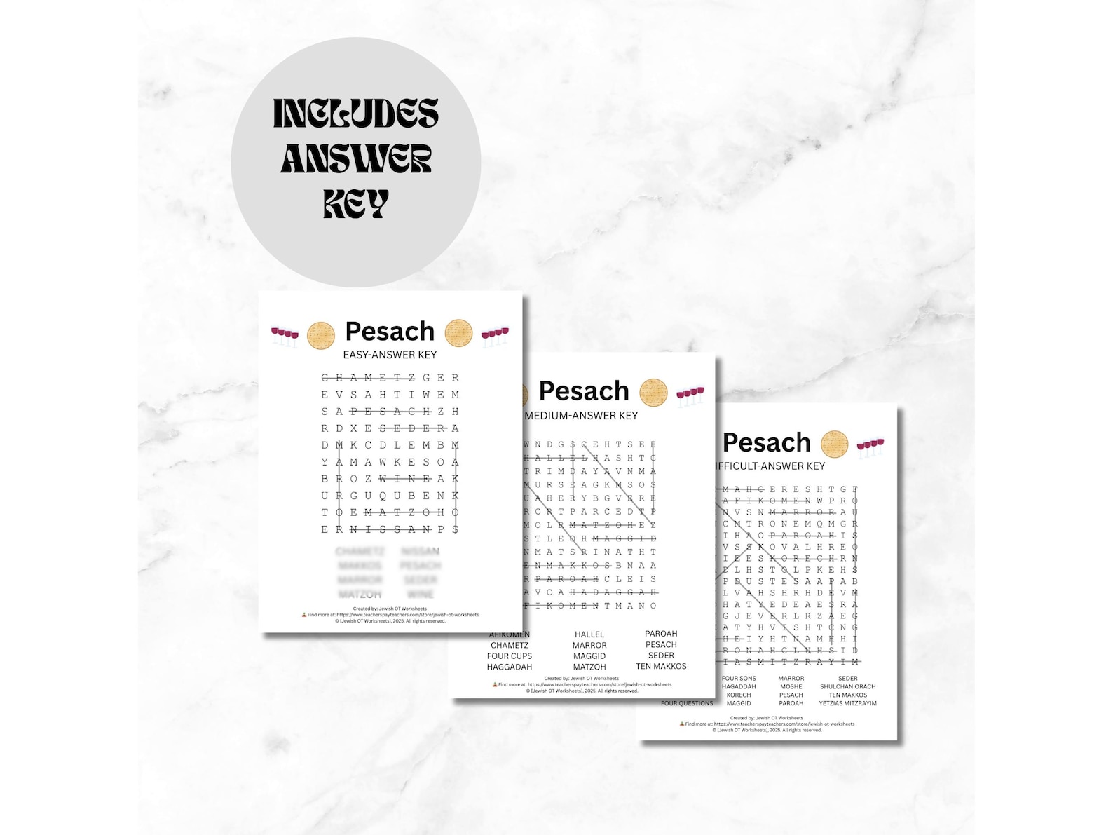 Pesach Word Search Printables | Passover Worksheets for Kids | Jewish ...