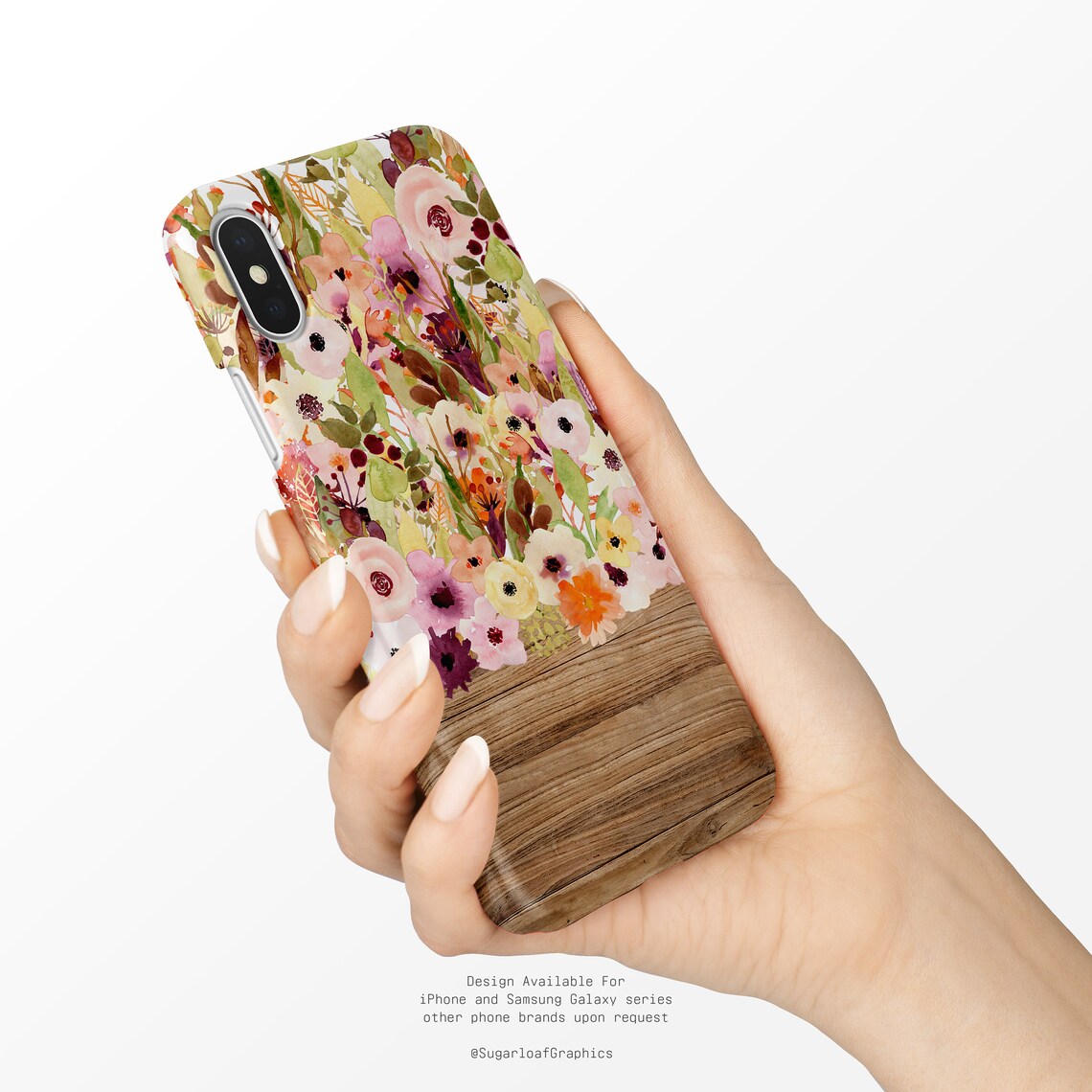 Boho Chic Phone Case Watercolor Flower Pattern Iphone Case | Etsy