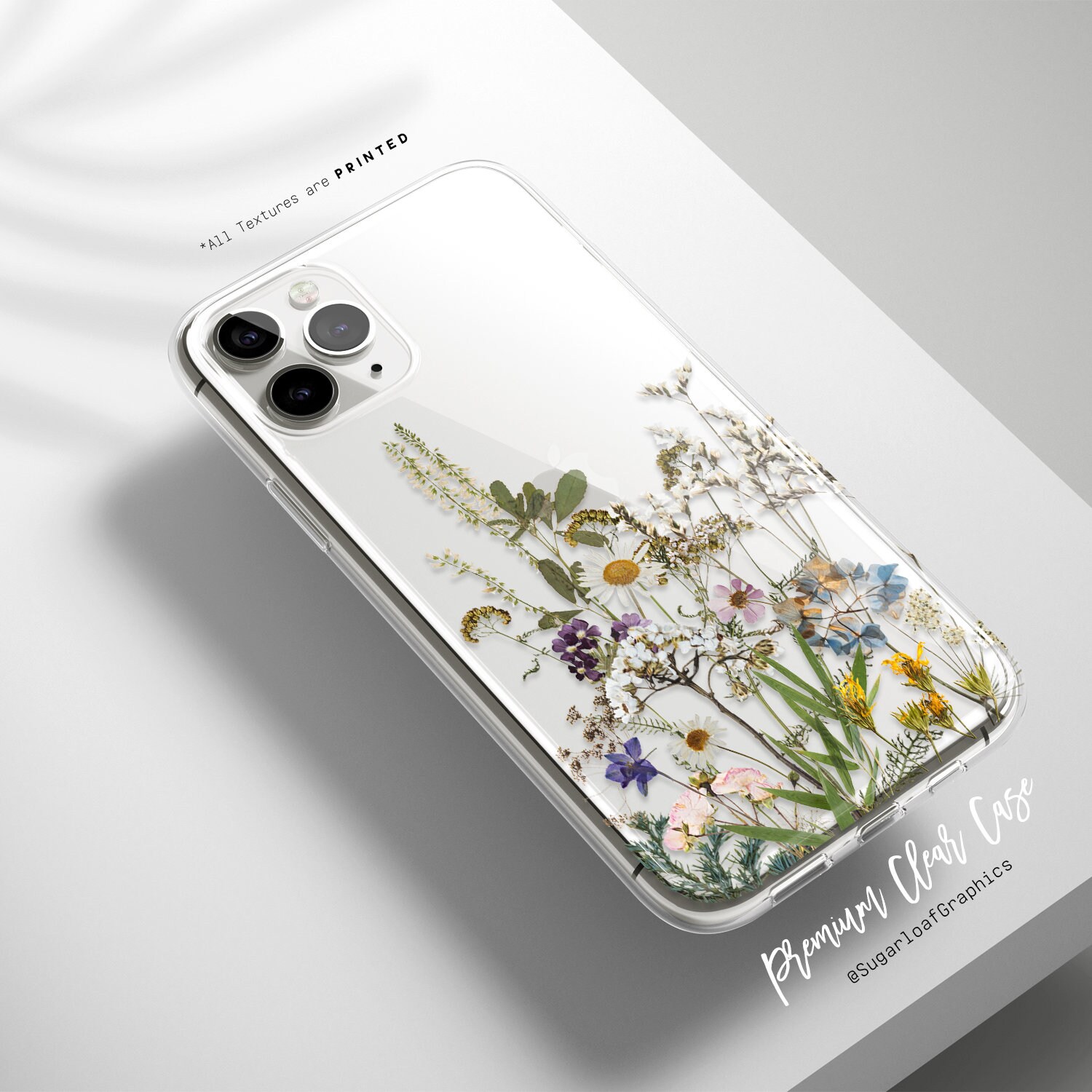 Clear Phone Case Botanical Garden Flower Pattern Iphone 12 | Etsy