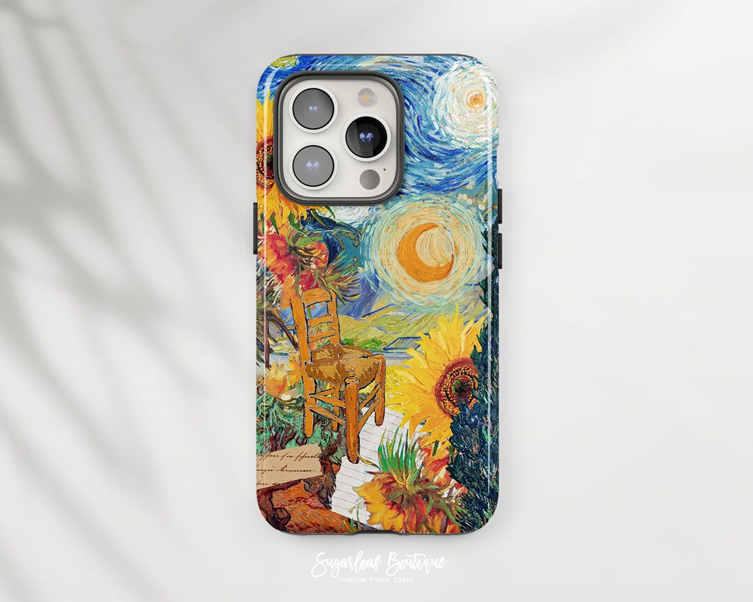 Starry Night Sunflower iPhone Case: Vibrant Van Gogh Art - Etsy