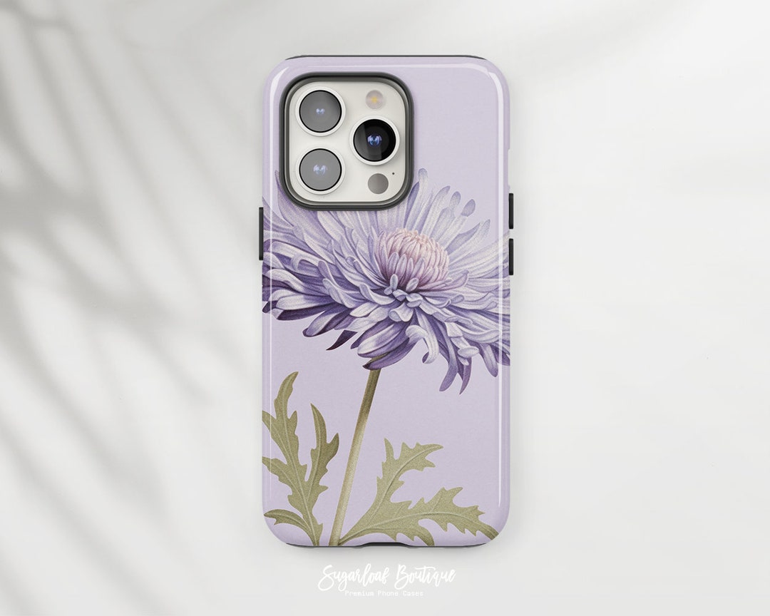 Lavender Aster Bloom Phone Case, Elegant Purple Daisy, Botanical Floral ...