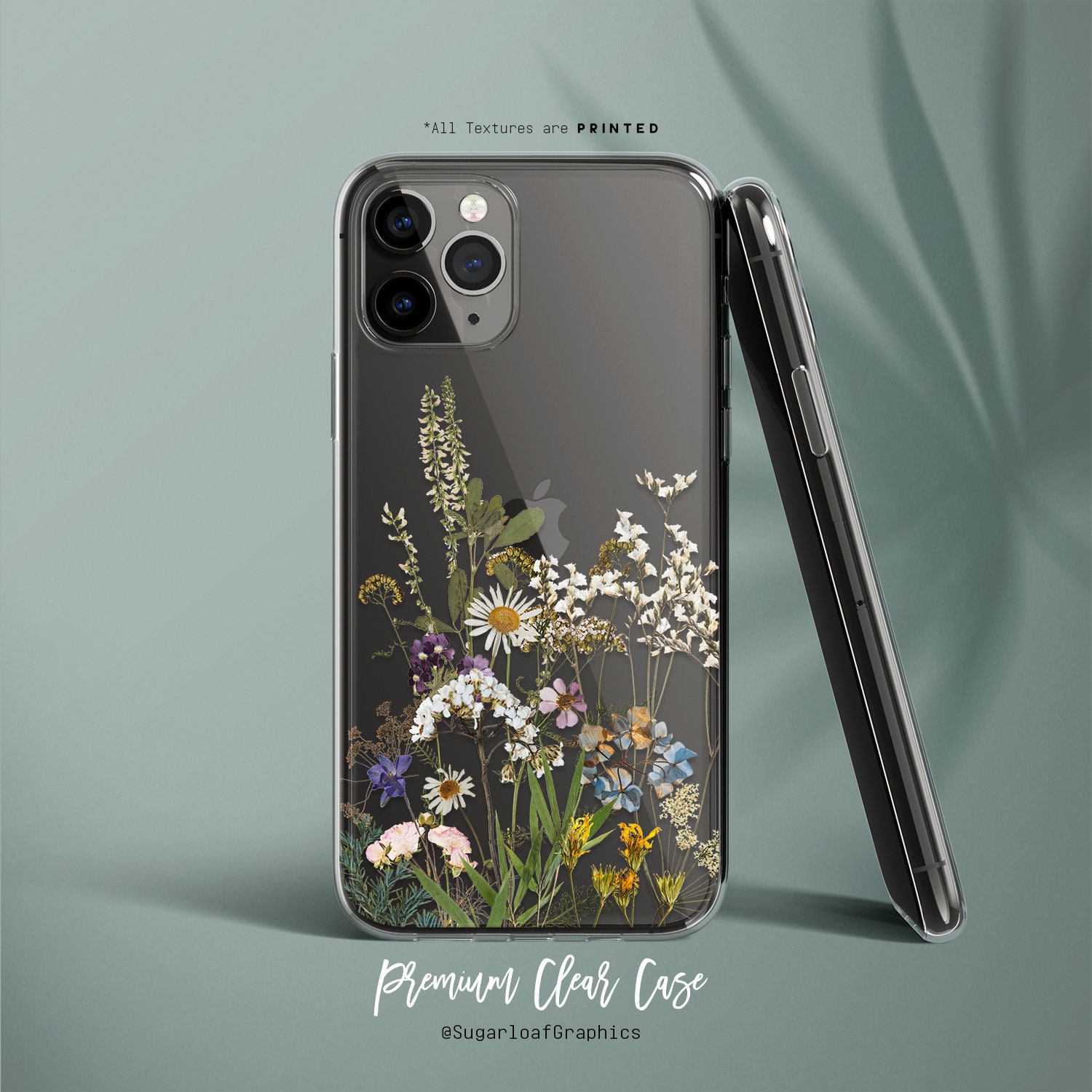 Clear Phone Case Botanical Garden Flower Pattern Iphone 12 | Etsy