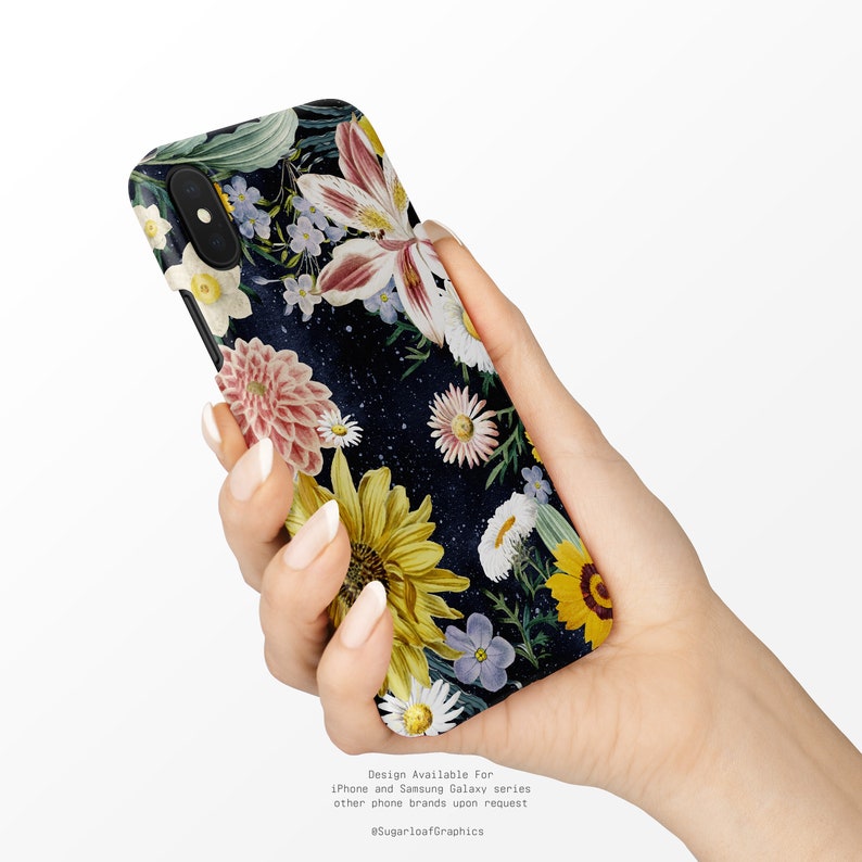 Floral Garden Phone Case Lily Daisy Dahlia Iphone Case Starry - Etsy Canada