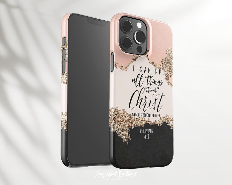 Philippians 4:13 Bible Verse Phone Case, Christian Gift - Etsy