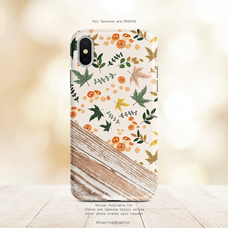 Boho Maple Leaf Phone Case: Retro Barn Wood Design for iPhone & Pixel ...