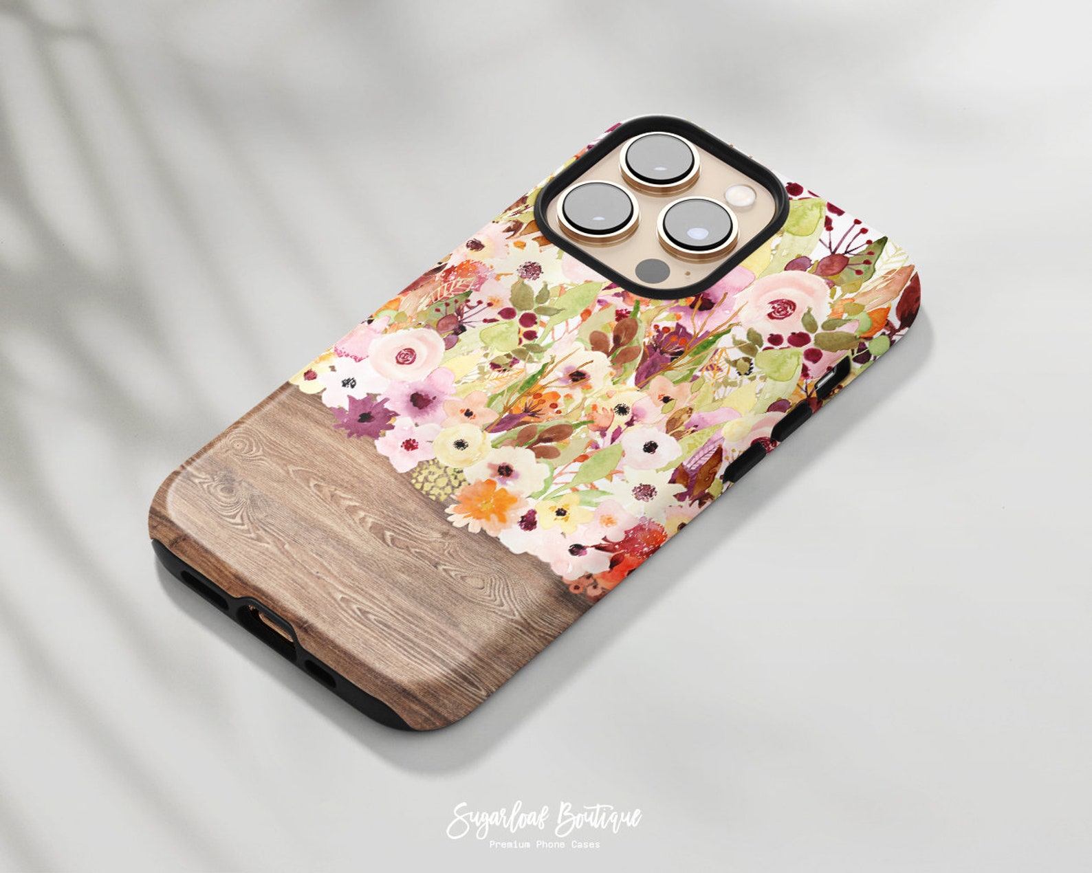 Boho Chic Phone Case Watercolor Flower Pattern Iphone Case - Etsy