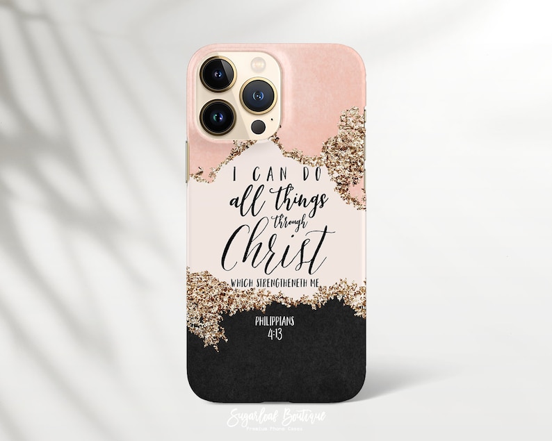 Philippians 4:13 Bible Verse Phone Case, Christian Gift - Etsy