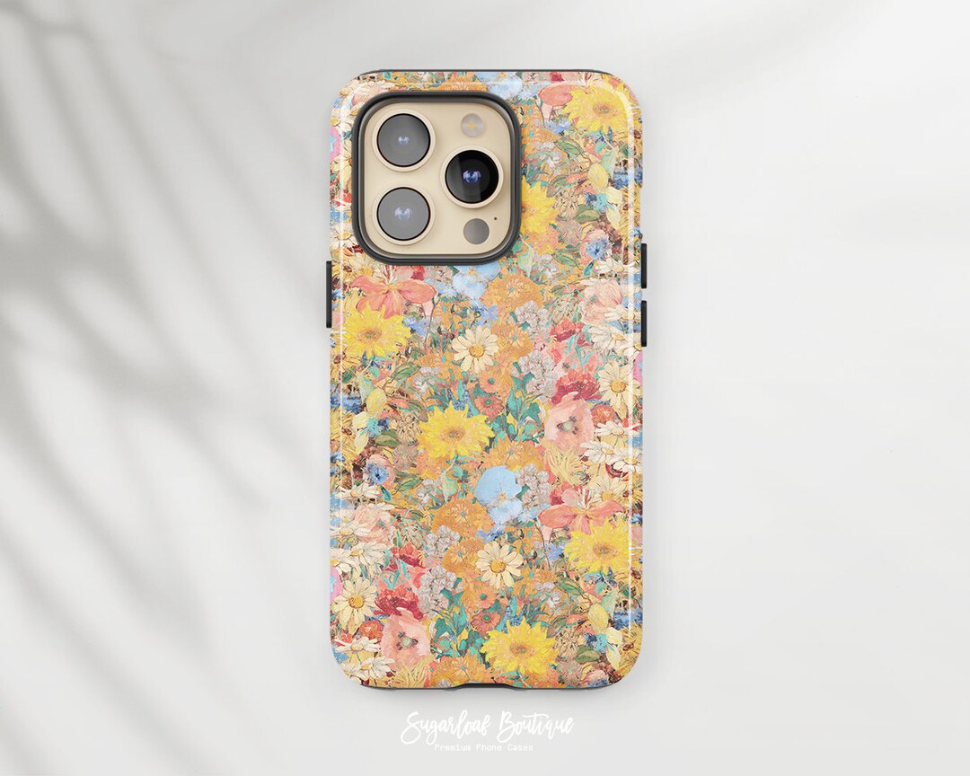 Vintage Floral iPhone Case, Spring Blossom Protective Case, Botanical ...