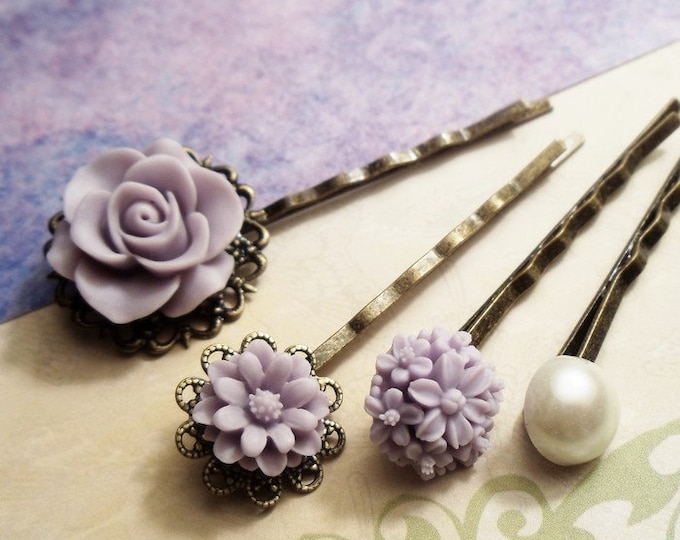 FREE SHIPPING Little Pretty with Princess Rose Hair Pin - Etsy