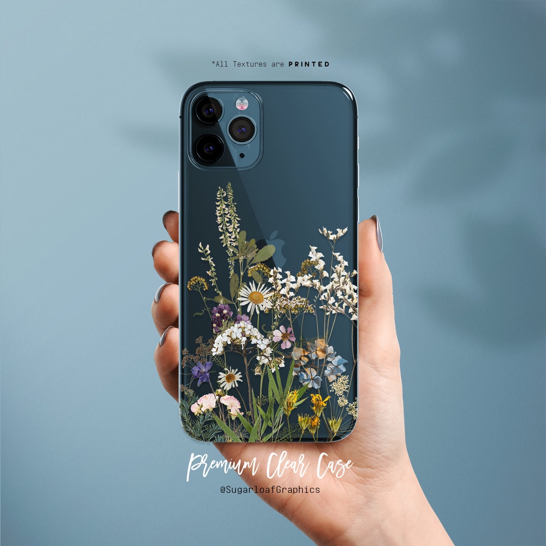 Clear Phone Case Botanical Garden Flower Pattern iPhone 12 Case iPhone ...