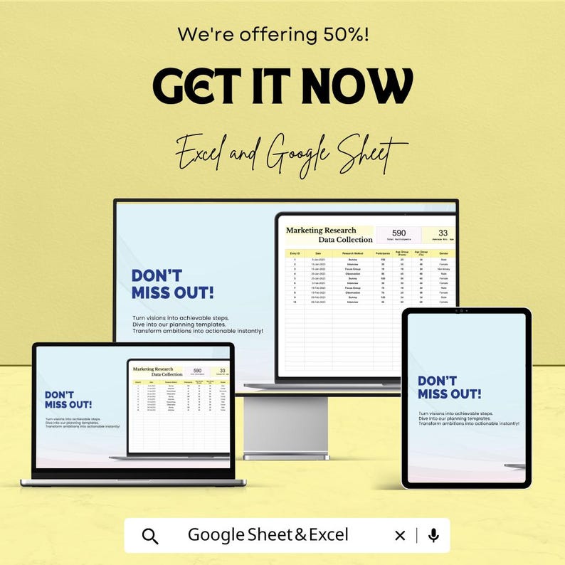 Marketing Research Data Collection Sheet | Google Sheets Template ...
