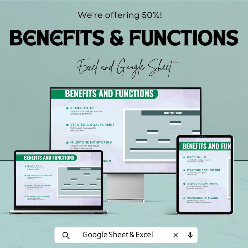 Family Tree Chart Sheet - Excel & Google Sheet Template | Visualize ...