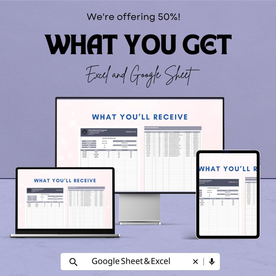 Exercise Log Sheet | Track Your Fitness Journey | Excel & Google Sheets ...