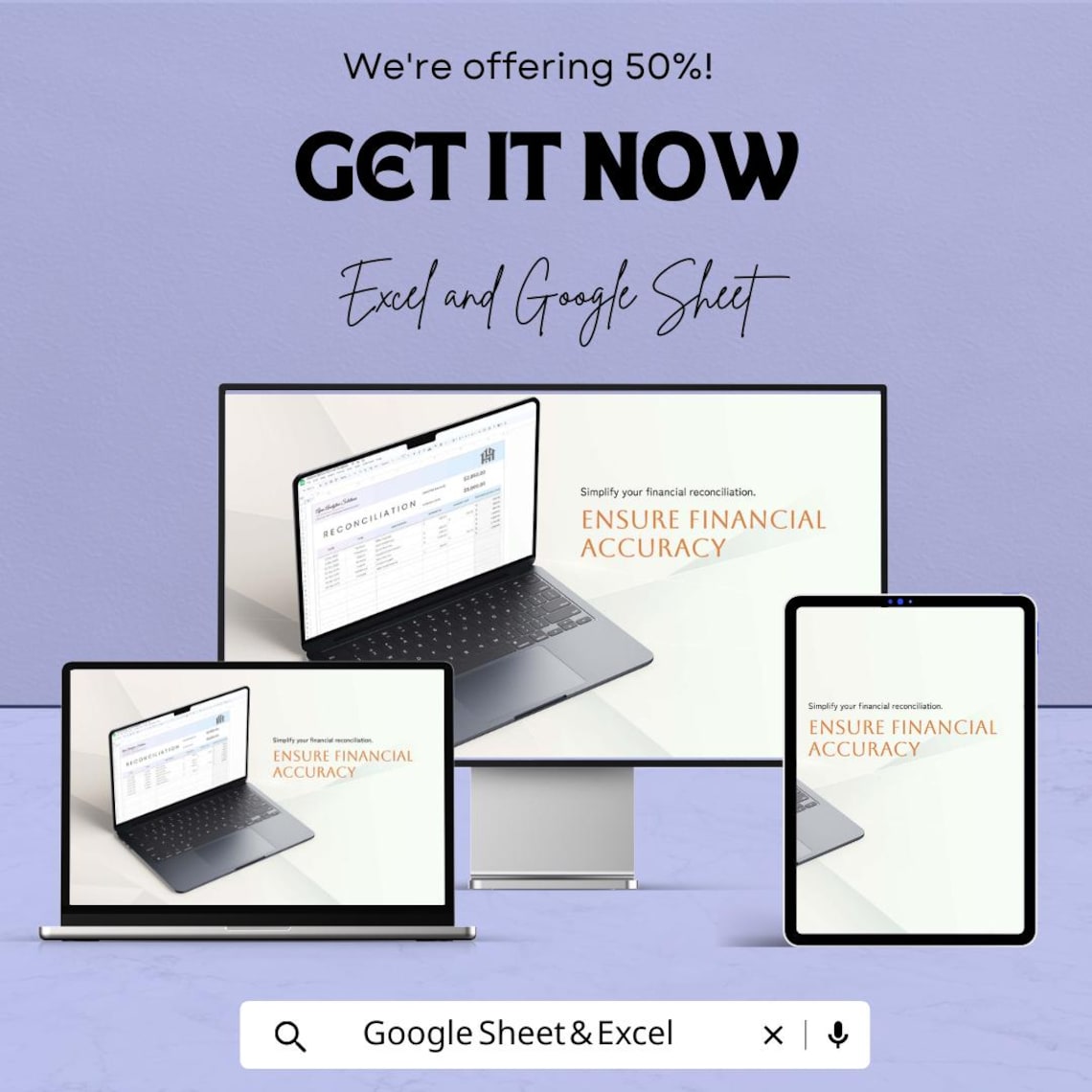 Reconciliation Template – Editable Excel and Google Sheet | Financial ...