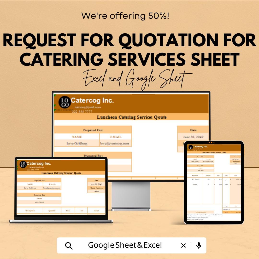 Catering Services Quotation Template | Request for Quote | Google ...