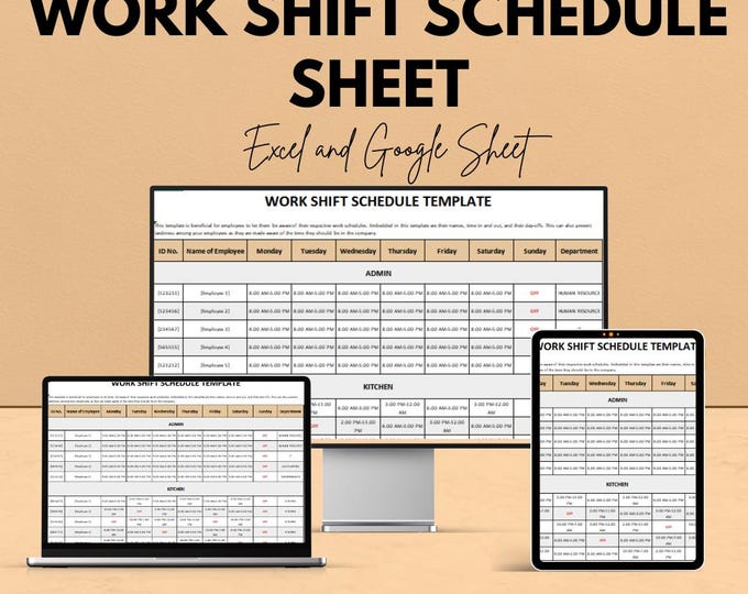 Employee Work Shift Schedule Generator | Hourly Work Scheduler ...