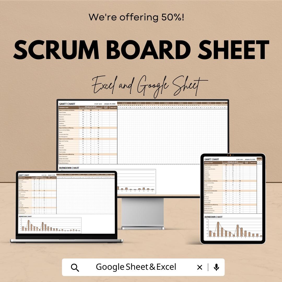 Scrum Board Sheet - Excel & Google Sheets Template for Project ...