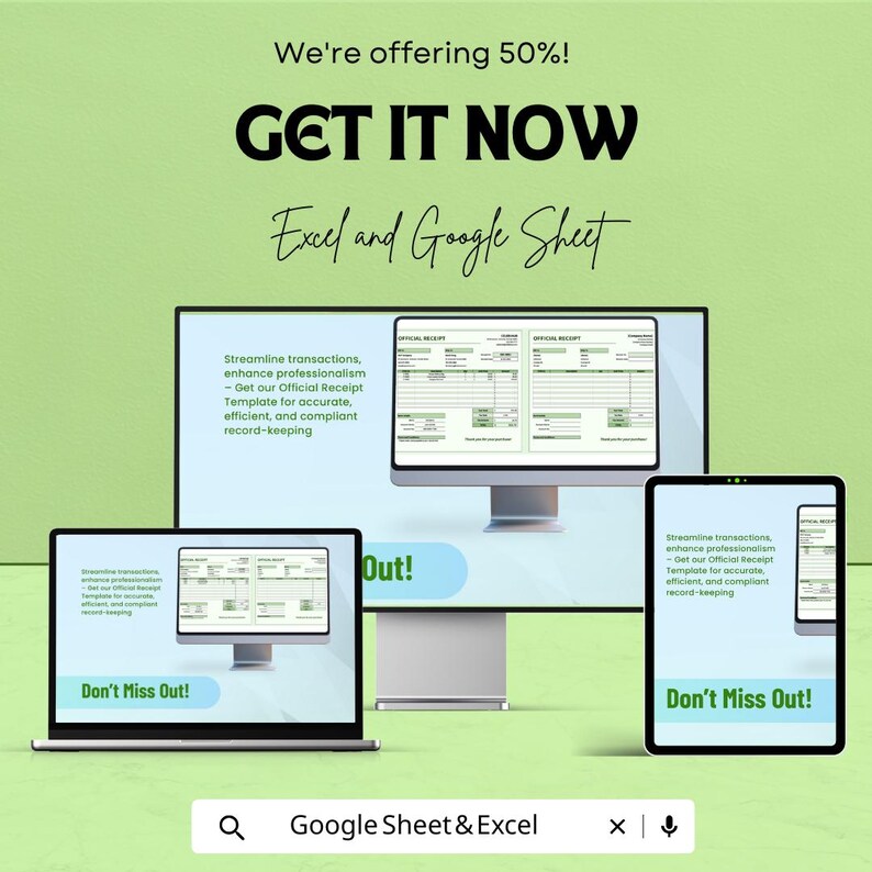 Official Receipt Sheet Template | Payment Tracker | Business Invoice ...