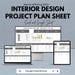 Interior Design Project Plan Sheet - Excel & Google Sheet Template for ...